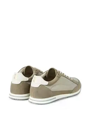 Brunello Cucinelli Nylon And Nubuck Lace Up Sneakers