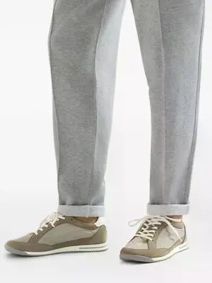 Brunello Cucinelli Nylon And Nubuck Lace Up Sneakers
