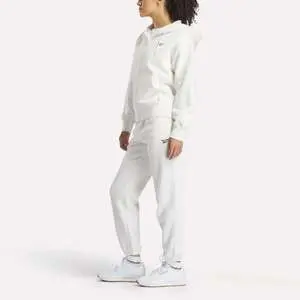 REEBOK Small Vector Full Zip Sweatshirt - Vector Chalk Heather