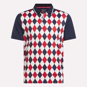 REEBOK Vector Argyle Print Polo