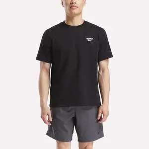 REEBOK Small Logo Crewneck Short Sleeve T-shirt - Black