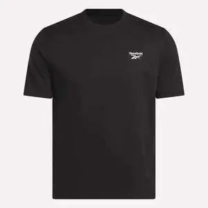 REEBOK Small Logo Crewneck Short Sleeve T-shirt - Black