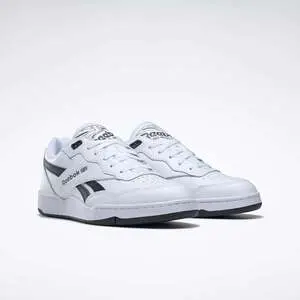 REEBOK Bb 4000 Ii "vintage Hoops" Leather Sneakers - Ftwr White/core Black/pure Grey