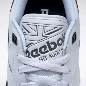 REEBOK Bb 4000 Ii "vintage Hoops" Leather Sneakers - Ftwr White/core Black/pure Grey