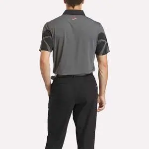 REEBOK Signature Vector Colorblocked Polo Shirt - Black