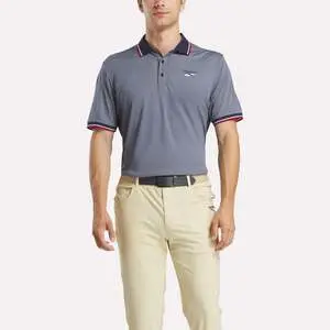 REEBOK Country Club Oxford Pique Polo Shirt - Navy