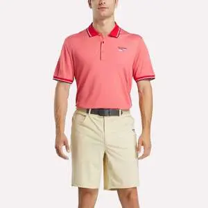 REEBOK Country Club Oxford Pique Polo Shirt - Vector Red