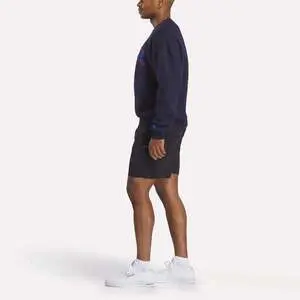 REEBOK Crewneck Sweatshirt With Textured Bouclé Fleece - Vector Navy