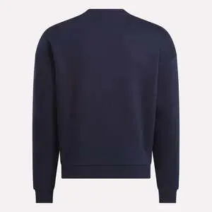 REEBOK Crewneck Sweatshirt With Textured Bouclé Fleece - Vector Navy