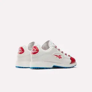 REEBOK Spikeless Golf Shoes With Leather Upper And Contrasting Toe - White/vector Red