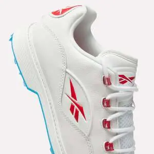 REEBOK Spikeless Golf Shoes With Leather Upper And Contrasting Toe - White/vector Red