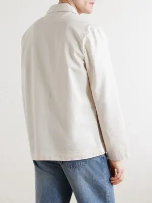 Hartford Perry Herringbone Cotton Jacket - Neutrals