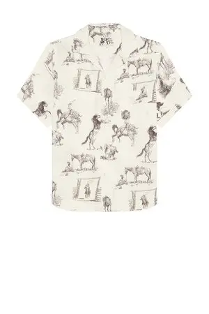ONE OF THESE DAYS Charcoal Montage Camp Shirt
