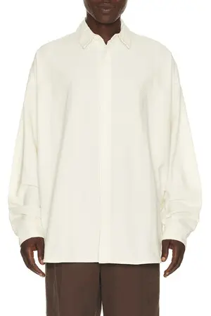 Fear Of God Signature Button Up Shirt In White