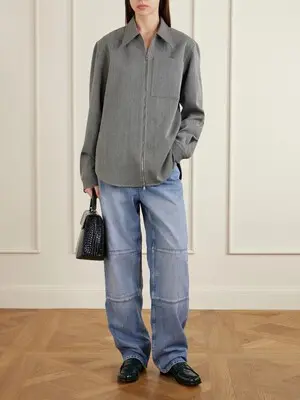 Tibi Mélange Virgin Wool Zip-up Jacket