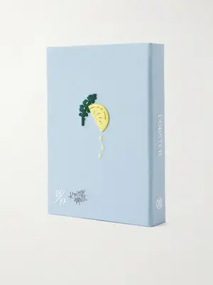 OLYMPIA LE-TAN Lobster Appliquéd Embroidered Canvas Clutch - Blue