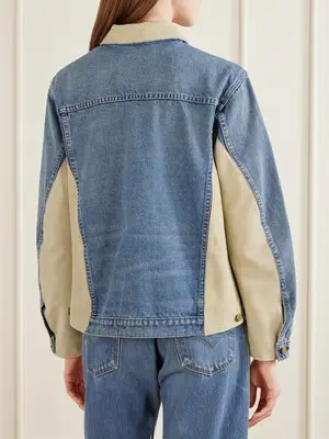 B Sides Eth Suede-trimmed Denim Jacket