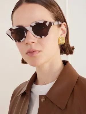 Celine Cat Eye Acetate Sunglasses - Brown