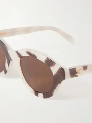 Celine Cat Eye Acetate Sunglasses - Brown