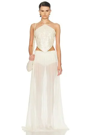 Chan Luu Beaded Halter Top