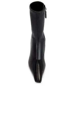 Amina Muaddi Jamie Nappa 80 Boot - Black