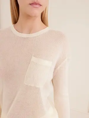 TWP Crocheted Cashmere Sweater With Pocket