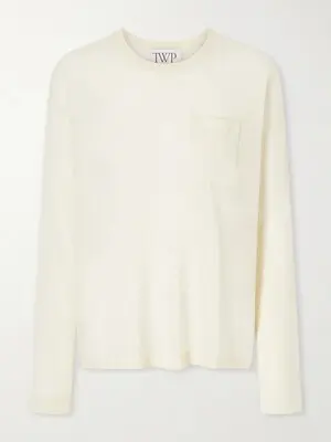 TWP Crocheted Cashmere Sweater With Pocket - Neutrals