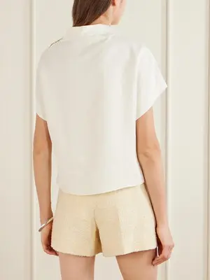 TWP Draped Satin Blouse