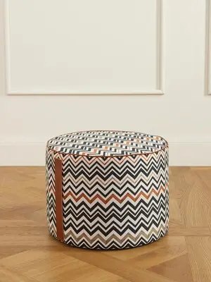 Missoni Belfast Striped Terry Pouf - Black