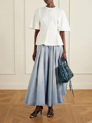 Balenciaga Le City Studded Leather Tote - Blue