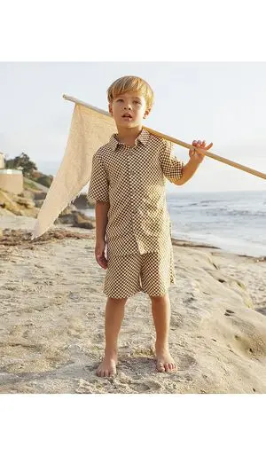 RYLEE + CRU Checkerboard Boardshorts - Ocre Check