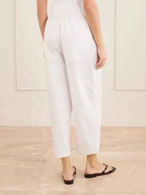 RÓHE Embroidered Cotton-poplin Wide-leg Pants