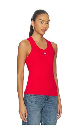 Terez X Phillies Scoop Neck Rib Tank Top - Red
