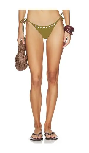 With Jéan Bella Beaded Bikini Bottom - Forest