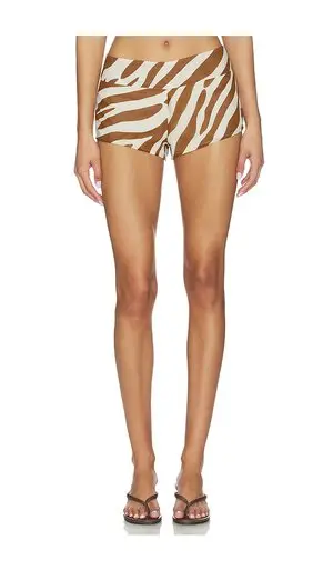 Superdown Printed Georgette Shorts - Zebra
