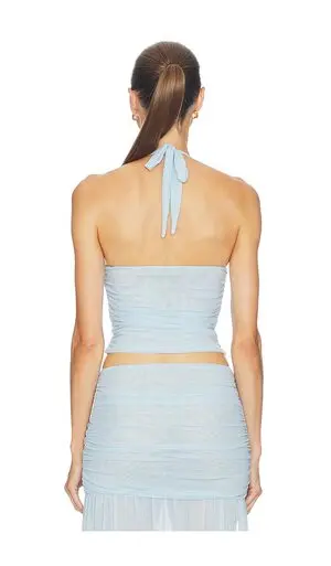 MADISON THE LABEL Leora Halterneck Top - Ice