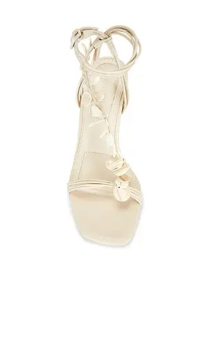 Simkhai Elin Strappy Shell Embellished Heel - Alabaster