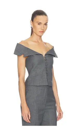 GANNI Wool Melange Suiting Vest