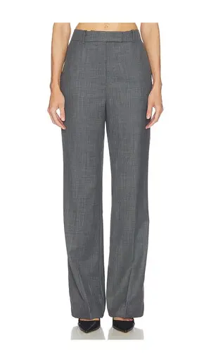 GANNI Wool Melange Suiting Straight Pant