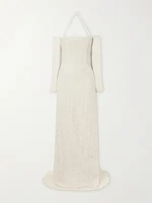 DANIELLE FRANKEL Evie Embroidered Tulle And Organza Gown