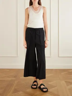 AMI Paris Silk-organza Top - Neutrals