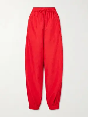 RÓHE RÓHE Crinkled Cotton-Blend Balloon Pants Red