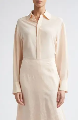 Victoria Beckham Slim-fit Silk Button-up Shirt