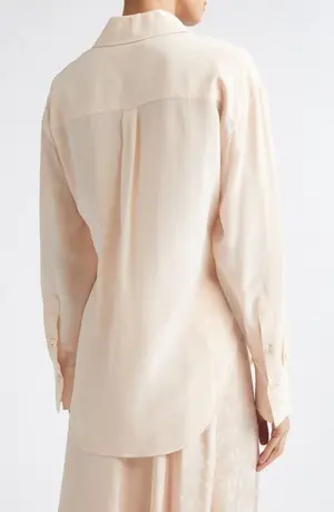 Victoria Beckham Slim-fit Silk Button-up Shirt