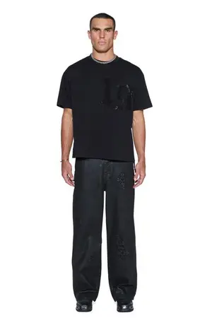 Ksubi Stardom Ekcess Oversize Crystal Embellished Cotton T-shirt