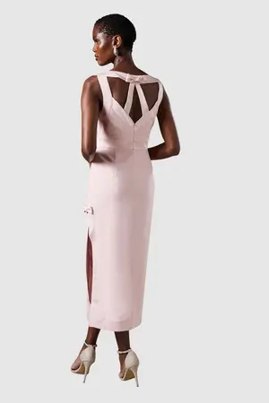 Coast Bow Detail Round Neck Midaxi Dress