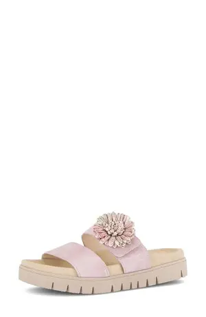 Gabor Two-strap Sandal With Floral Embellishment - Bloom