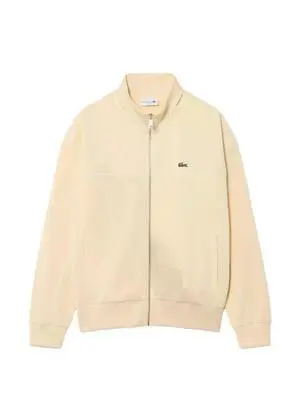 Lacoste Logo-patch Zip-up Sweater - Neutrals