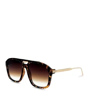 OTRA Rei 58mm Aviator Sunglasses - Tort
