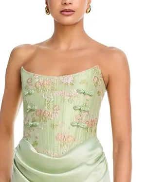 SAU LEE Frances Gown - Pastel Pistachio